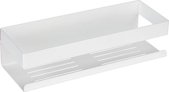 WENKO Turbo-Loc Wandablage Mod. Genova modernes Badregal aus rostfreiem Edelstahl f&uuml;r Dein Badezimmer 30 x 8 x 10,5 cm in stilvollem Wei&szlig; matt