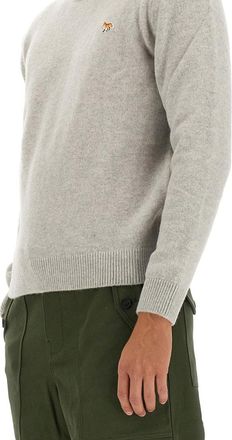 Maison Kitsun&eacute; Wool Jersey Knit Sweater - Gray