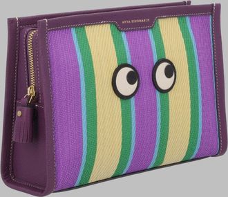 Anya Hindmarch Womens Mesh Pouch Multicolour Recycled Clutch Bags