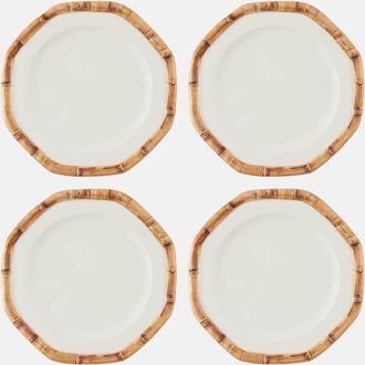 Les-Ottomans Set Bamboo aus vier Speisetellern