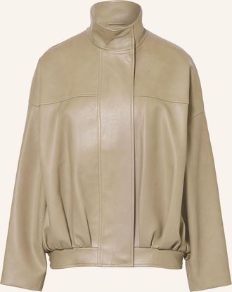 Frankie Shop Blouson Veren In Lederoptik gruen