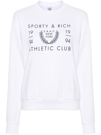 Sporty & Rich sweat SRAC en coton à logo imprimé - Blanc