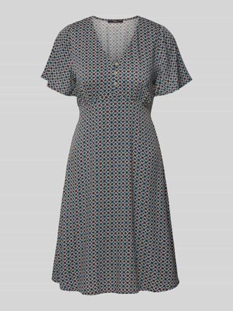 Zero Knielanges Kleid aus Viskose mit V-Ausschnitt