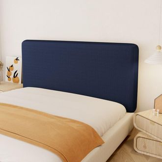 Generic Stretch Kopfteil Bezug King Queen Full Size Hochelastischer Bettkopfteil Bezug Staubdichter Schutzh&uuml;lle f&uuml;r Schlafzimmerdekoration Marineblau Gesamtl&auml;