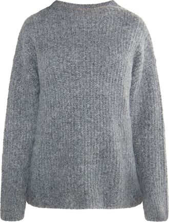 Usha Strickpullover Damen grau melange