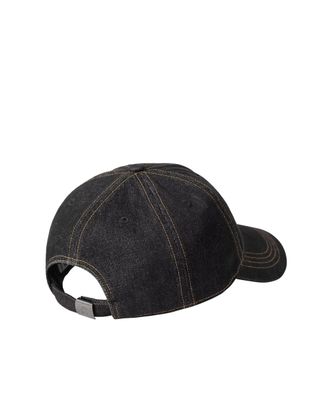 Carhartt Work in Progress Mens Cap Lincoln Black Denim Cotton Hat
