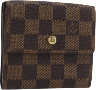 Louis Vuitton Portefeuille Vintage Damier Ebene Pre-owned - Femme - Pre-owned - Brun - Taille: ONE Size