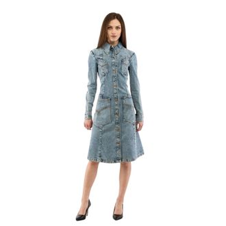 Moschino Damen, Kleider, Blau, MGr&ouml;&szlig;e