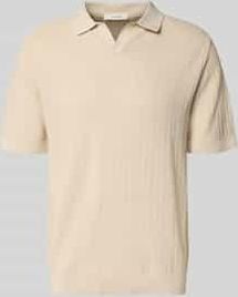 Selected Regular Fit Poloshirt aus Baumwoll-Leinen-Mix Modell MATTIS