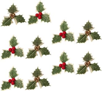 Heallily 10 Stück Weihnachtsbeere Künstliche Kleine Beeren Gef?lschte Beeren für Weihnachtsbaum DIY Dekorativ