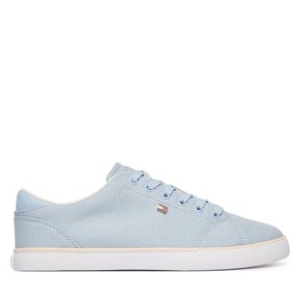 Tommy Hilfiger Sneakers aus Stoff Tommy Hilfiger Th Low Profile Vulc Canvas FW0FW09102 Himmelblau