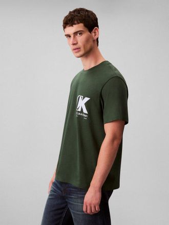 Calvin Klein T-Shirt SS 20S EU CK OVERLAP GRAPHIC TEE Mit Rundhalsausschnitt, regular fit
