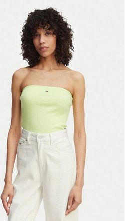Tommy Jeans Top DW0DW22263 Hellgr&uuml;n Slim Fit