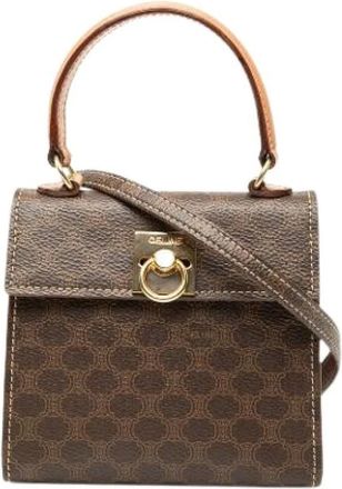 Celine Sac bandouli&egrave;re mini Pre-owned - Femme - Pre-owned - Brun - Taille: ONE Size