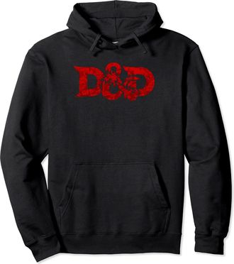 Dungeons & Dragons DnD Official Red Epic Logo Pullover Hoodie