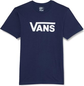 Vans Classic Drop V SS Crew Tee-B, Marineblau und Wei&szlig;, XXL