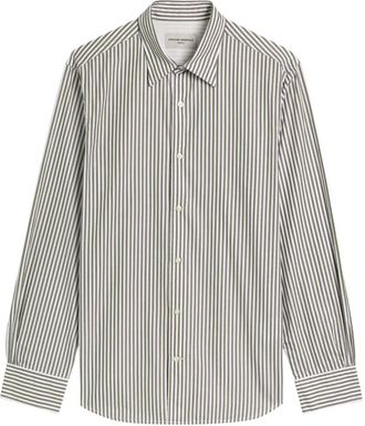 Officine G&eacute;n&eacute;rale striped shirt - Gr&uuml;n