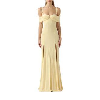 Elisabetta Franchi Langes- elegantes Kleid - - Dresses - Damen - Gelb - M