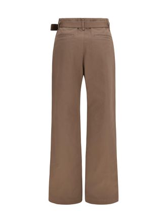 Christophe Lemaire Rounded Poly-Cotton Twill Trousers - Brown