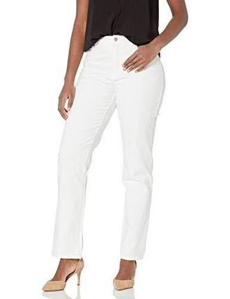 Gloria Vanderbilt Amanda Classic High Rise Tapered Jean Standard, Blanc Vintage, 44 Femme