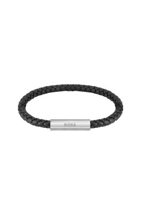 BOSS Jewelry Armband f&uuml;r Herren Kollektion BRAIDED LEATHER Schwarz - 1580152