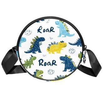 Generic Petit sac &agrave; bandouli&egrave;re circulaire pour femme, sac &agrave; bandouli&egrave;re avec fermeture &eacute;clair, bretelles r&eacute;glables, sac &agrave; main rond d&eacute;contract&eacute; pour femmes e