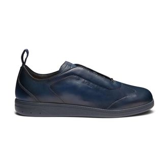Santoni Leather Sneaker - - Shoes - Herren - Blau - 42 1/2 EU