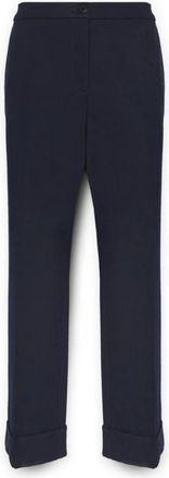 Elena Miro Femme, Pantalons, Bleu, Taille: 56 FR Pantalon large avec revers
