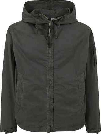 C.P. Company C.p. Company, Homme, Vestes, Noir, Taille: XL Veste &agrave; lentille &agrave; capuche Micro-Reps