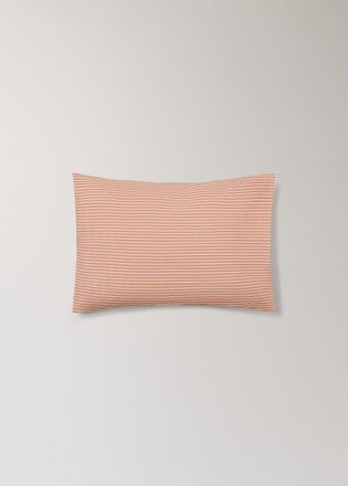 Mango Housse de coussin de berceau en percale de coton &agrave; rayures rouge-orang&eacute; - Home - 30x50cm - MANGO HOME