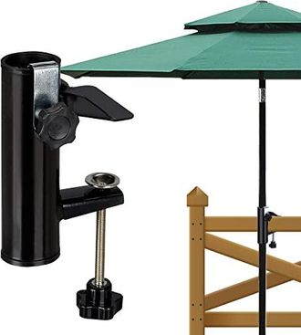Mohito Support de Parasol Mohito - Fixation pour Balustrade et Tables de Terrasse