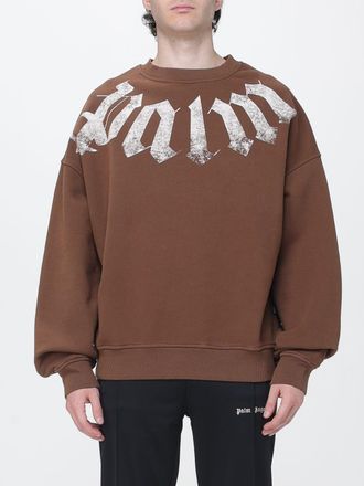 Palm Angels Sweatshirt oversize &agrave; col rond en coton avec logo imprim&eacute;