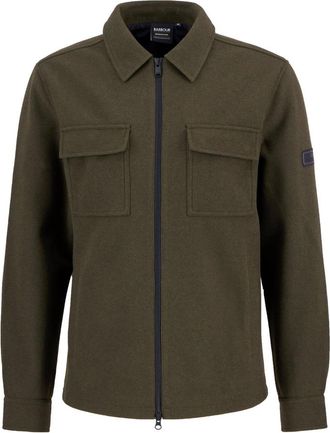 Barbour Gewalktes Overshirt mit gummiertem Label-Aufn&auml;her, Regular Fit in