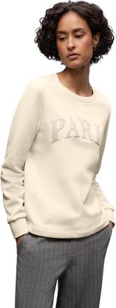 Street One Sweatshirt mit Wording Soft beige 46