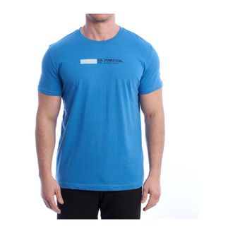 La Martina Homme, Tops, Bleu, Taille: XL T-Shirt à Manches Courtes