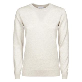 Brunello Cucinelli Femme, Pulls, Beige, Taille: 40 FR Girocollo M/L