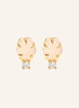 Vieri Vieri Ohrstecker Wolke Milchquarz Brillant gold