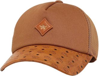 MCM Caps & M&uuml;tzen - Hats & Headwear Kappe Diamond aus Baumwolle und Le - Gr. ONE SIZE - in Braun - f&uuml;r Damen