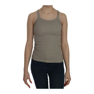 Pink Memories Schickes Beiges Spaghetti-Tr&auml;ger Top - - Tops - Damen - Grau - L