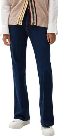 s.Oliver Damen Jeans, Jeans Beverly Flared Leg, Dark Blue Denim, 36/32