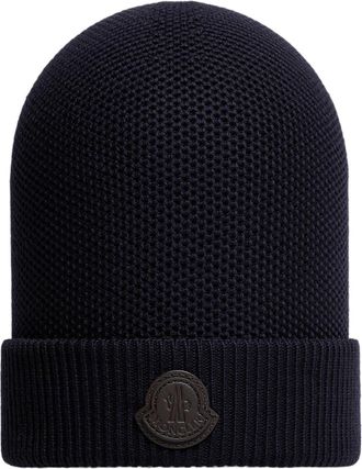 Moncler Moncler Bonnet En Laine, Homme, Bleu, Taille: Uni