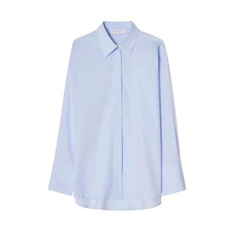 Busnel Femme, Blouses et Chemises, Bleu, Taille: 36 FR Nora Oversized Poplin Shirt