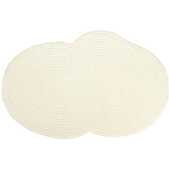 Vente-Unique Tapis organique 100% laine tuft&eacute; main- 160 x 230 cm - Ivoire - 2100g/m&sup2; - VELIMA