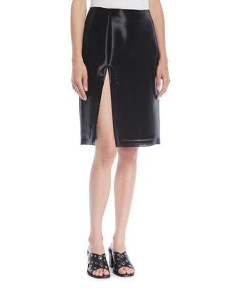 Helmut Lang Shayne Oliver Slit Skirt Size M