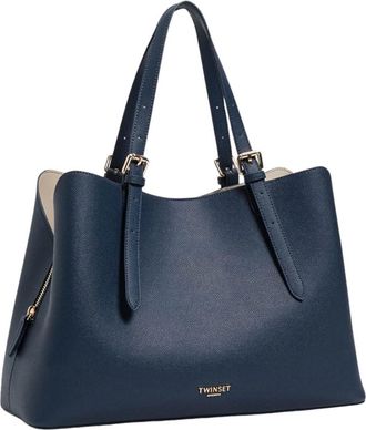 Twinset Femme, Sacs, Bleu, Taille: ONE Size Sac Shopper