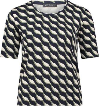 Betty Barclay Kurzarmshirt Damen Basic Shirt mit Rippenstruktur (1-tlg)