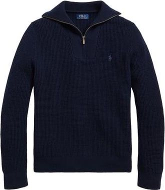 Polo Ralph Lauren Pull &agrave; col chemin&eacute;e en laine et coton