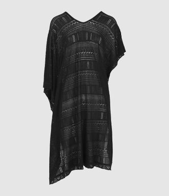 Kujten Cape Melania Pointelle Noir