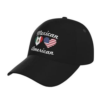 Generic Casquette De Baseball Drapeau Mexicain-Am&eacute;ricain Chapeau De Sport Classique Respirante Casquette D&Eacute;t&eacute;, pour Cyclisme, Hommes, Randonn&eacute;e, 55-59cm