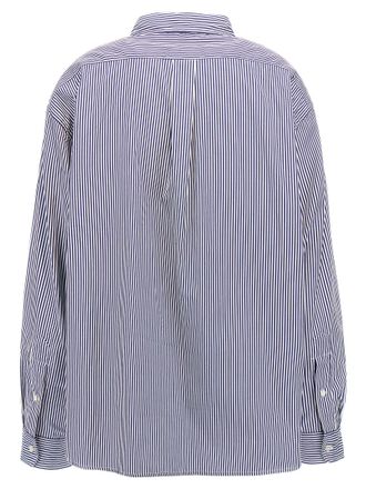 Polo Ralph Lauren Striped Cotton Poplin Shirt - Navy